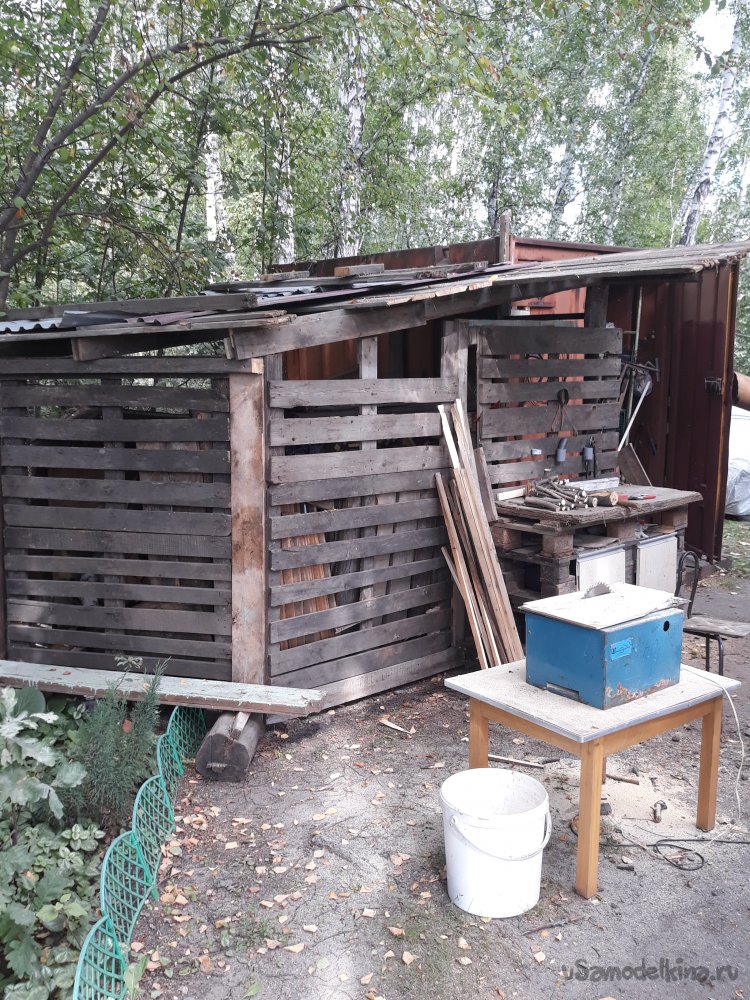 Верстак из поддонов